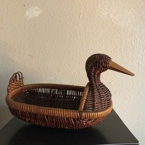 Accents | Vintage Duck Wicker Basket | Poshmark